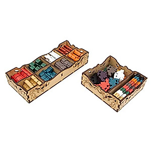 TowerRex Storage Organizer for Everdell and Expansions - Storage for Everdell - Organizer Kit Token Box Card Insert