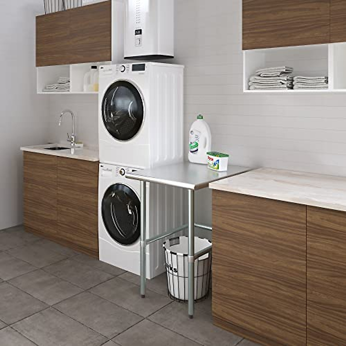 30" X 24" Open Base Stainless Steel Work Table | Residential & Commercial | Food Prep | Heavy Duty Utility Work Station | NSF