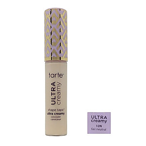 Tarte Cosmetics Shape Tape Ultra Creamy Concealer | Fair Neutral 12N NEW 2021 Formula Best Corrector Makeup Under Eye Brighter, Smoother Skin Matte Finish Nourishing & Gentle 0.33 Ounce (Pack of 1)