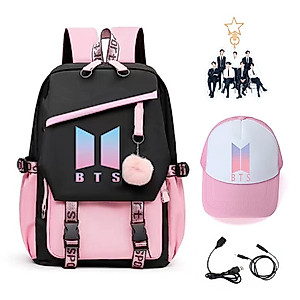 RAIOAJDO 3PCS Teen Adult Backpack Large Capacity Light Backpack Laptop Bag Multi-function Backpack with USB Charging Port