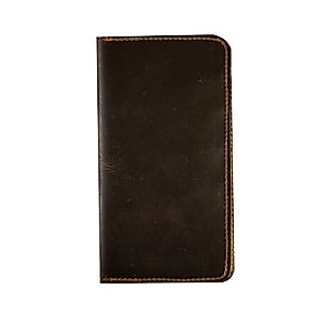 Leather Checkbook Wallet (Dark Walnut)