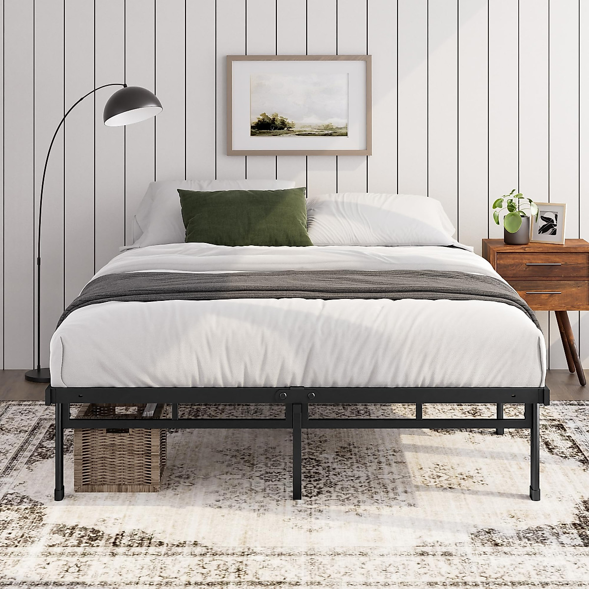 Zinus Justin 14 Inch Easy to Assemble Mattress Foundation, Steel Support, No Box Spring Needed, Full