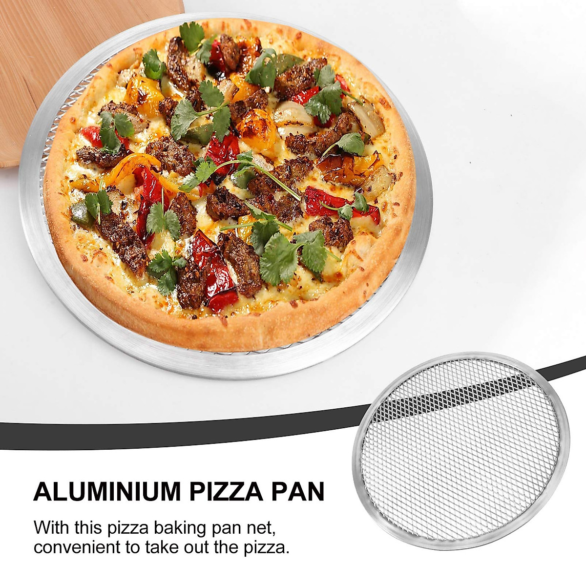 Housoutil Pizza Stone Pizza Pans 16 Inch Pizza Pans 16 Inch 15 Inch Pizza Screen, Aluminum Pizza Baking Screen Round Pizza Pan for Oven 16 Inch Pizza Pan 16 Inch Pizza Pan Pizza Storage Container
