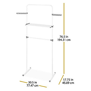 Whitmor Laundry Storage and Drying Rack, White