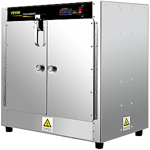 VEVOR Hot Box Food Warmer, 25"x15"x24" Concession Warmer with Water Tray, Four Disposable Catering Pans, Countertop Pizza, Patty, Pastry, Empanada, Concession Hot Food Holding Case, 110V