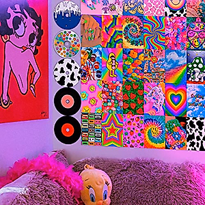 ANERZA 102 PCS Indie Room Decor for Bedroom Aesthetic, Wall Collage Kit Aesthetic Pictures, Posters for Room Aesthetic, Cute Photo Christmas Gifts for Teen Girls, Y2k Kidcore Hippie Trippy Grunge