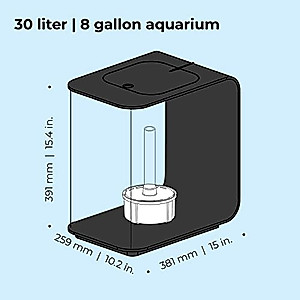 Flow 30 Aquarium with Standard Light - 8 Gallon, Black