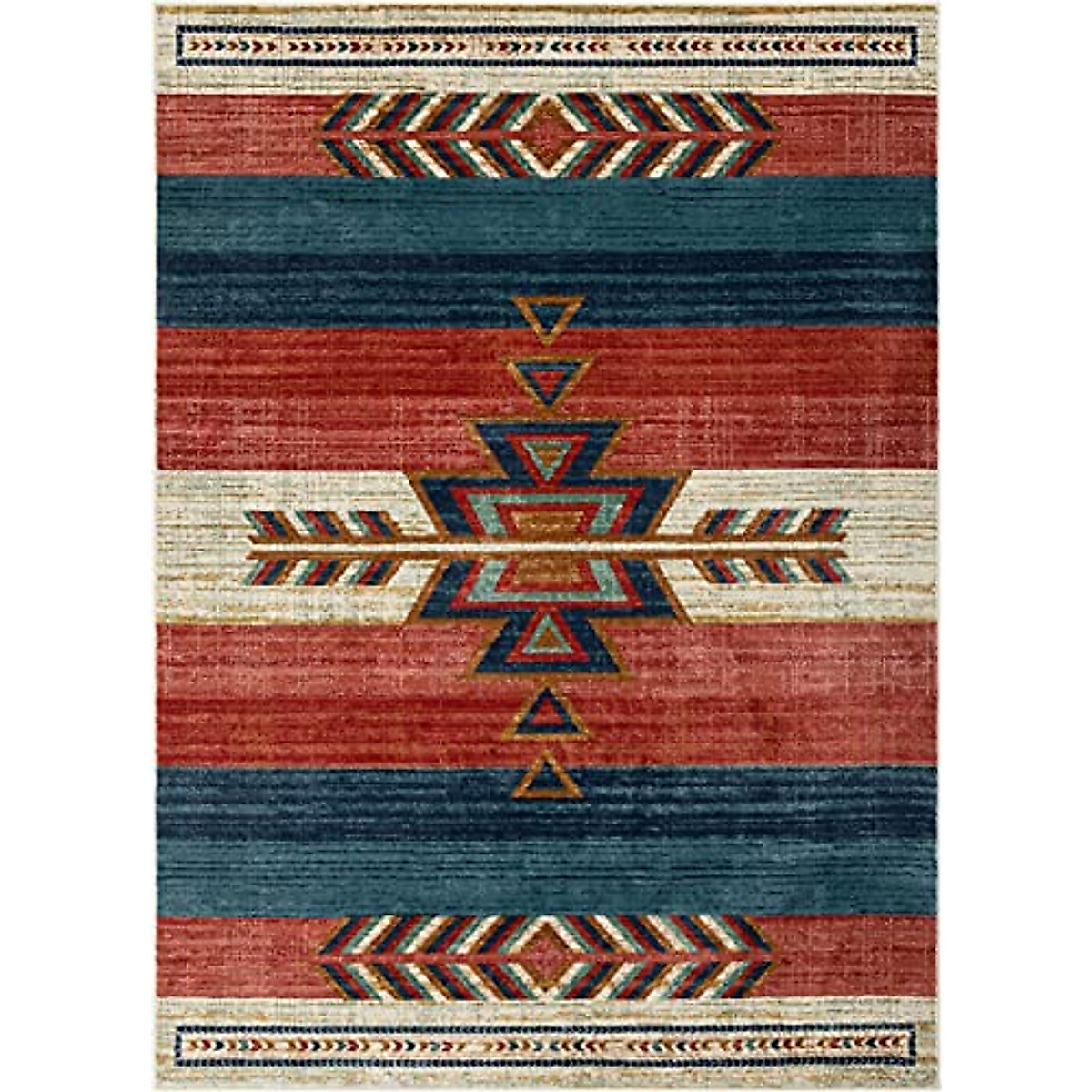 Well Woven Dustin Crimson Southwestern Medallion 5'3" x 7'3" Area Rug