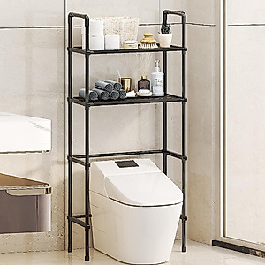 Mochalight Over The Toilet Storage Shelf,3 Tier Over The Toilet Cabinet,Freestanding Bathroom Organizer, Balcony Plant Stand Tissue Holder for Bathroom Laundry