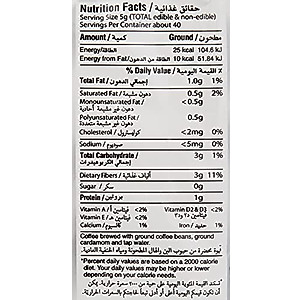 Café Najjar, Turkish Coffee with Cardamom, 200 Gr, 100% Arabica Coffee Beans, Ground Coffee, Dark Roast, Lebanese Coffee, Arabic Coffee, Coffee Beverages, Works with Turkish Coffee Machine.