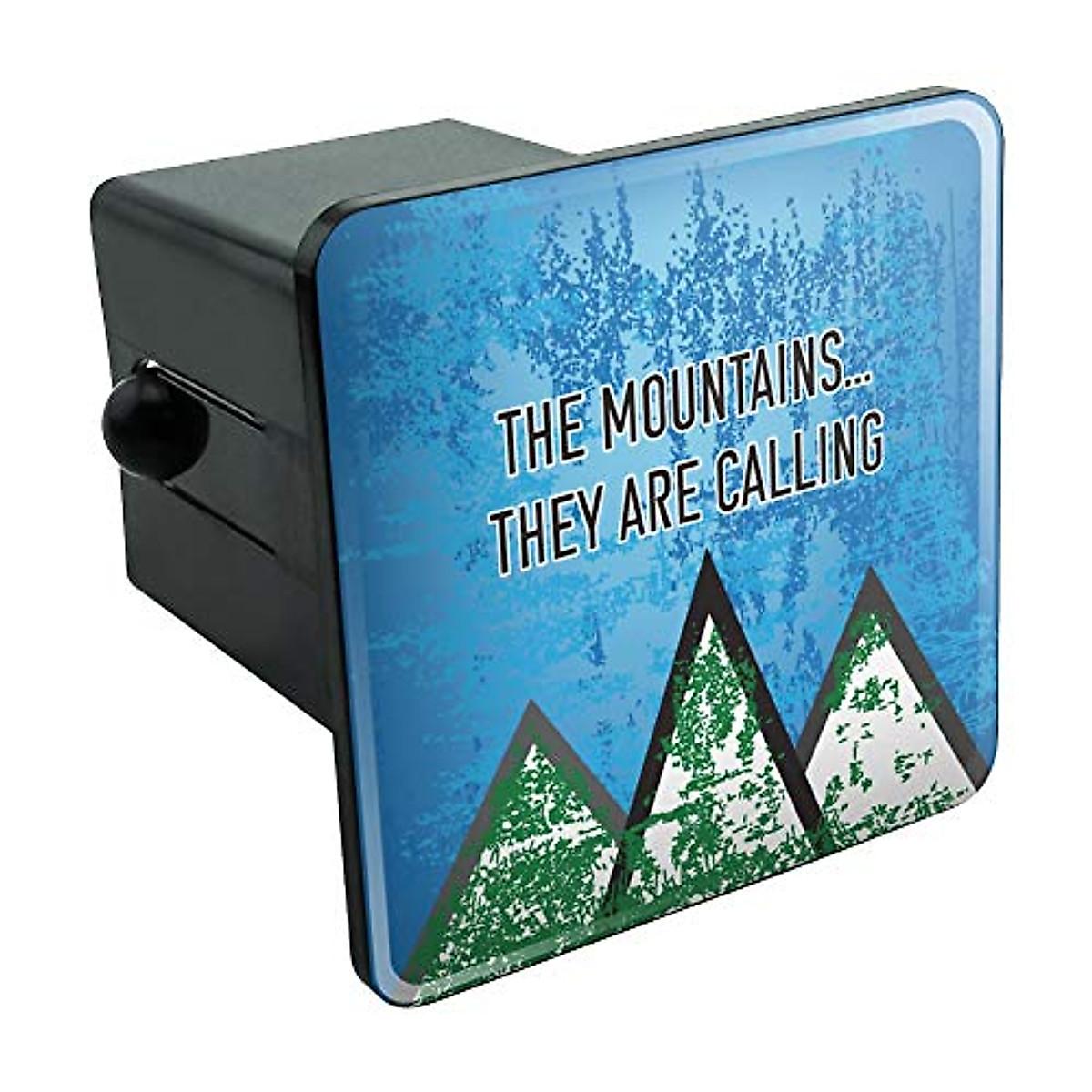 The Mountains They are Calling Hiking Nature Tow Trailer Hitch Cover Plug Insert 2"