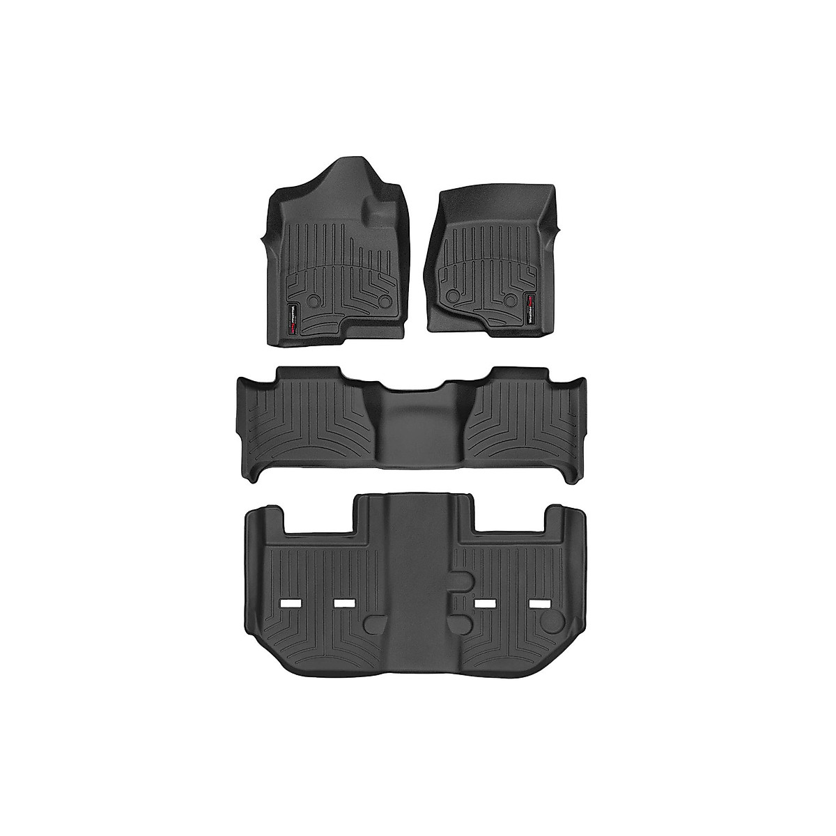 WeatherTech Custom Fit FloorLiners for Suburban, Yukon XL - Full Set (44066-1-2-442354), Black