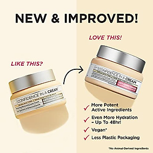 IT Cosmetics Confidence in a Cream Anti Aging Face Moisturizer - Improved Formula - Reverses 10 Signs of Aging Skin in 2 Weeks, 48HR Hydration with Hyaluronic Acid, Niacinamide + Peptides - 2 fl oz
