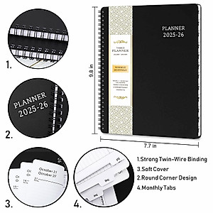 2023 Planner - Jan 2023 - Dec 2023, 8" x 10" (with Twin-Wire Binding), Planner 2023 with Weekly & Monthly Spreads, Strong Twin-Wire Binding, Round Corner, Improving Your Time Management Skill
