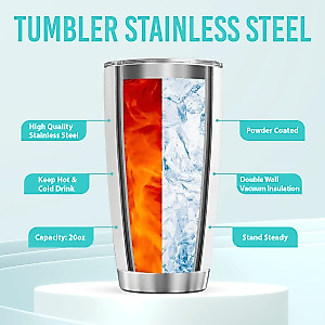 VAATOO Musician Coffee Tumbler Nutrition Facts Travel Mug With Lid Cool Birthday Gifts For Men Women Music Lovers Inspirational Sayings Cold Steel Tumblers Insulated Cup Hot Drink