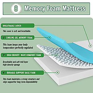 5/6/8/10/12-inch Gel Memory Foam King Size Mattresses in A Box King Size Lucid Mattress for Cool Sleep & Pressure Relief King Size Mattresses Medium Firm Mattress,CertiPUR-US Certified 80×76×8，White