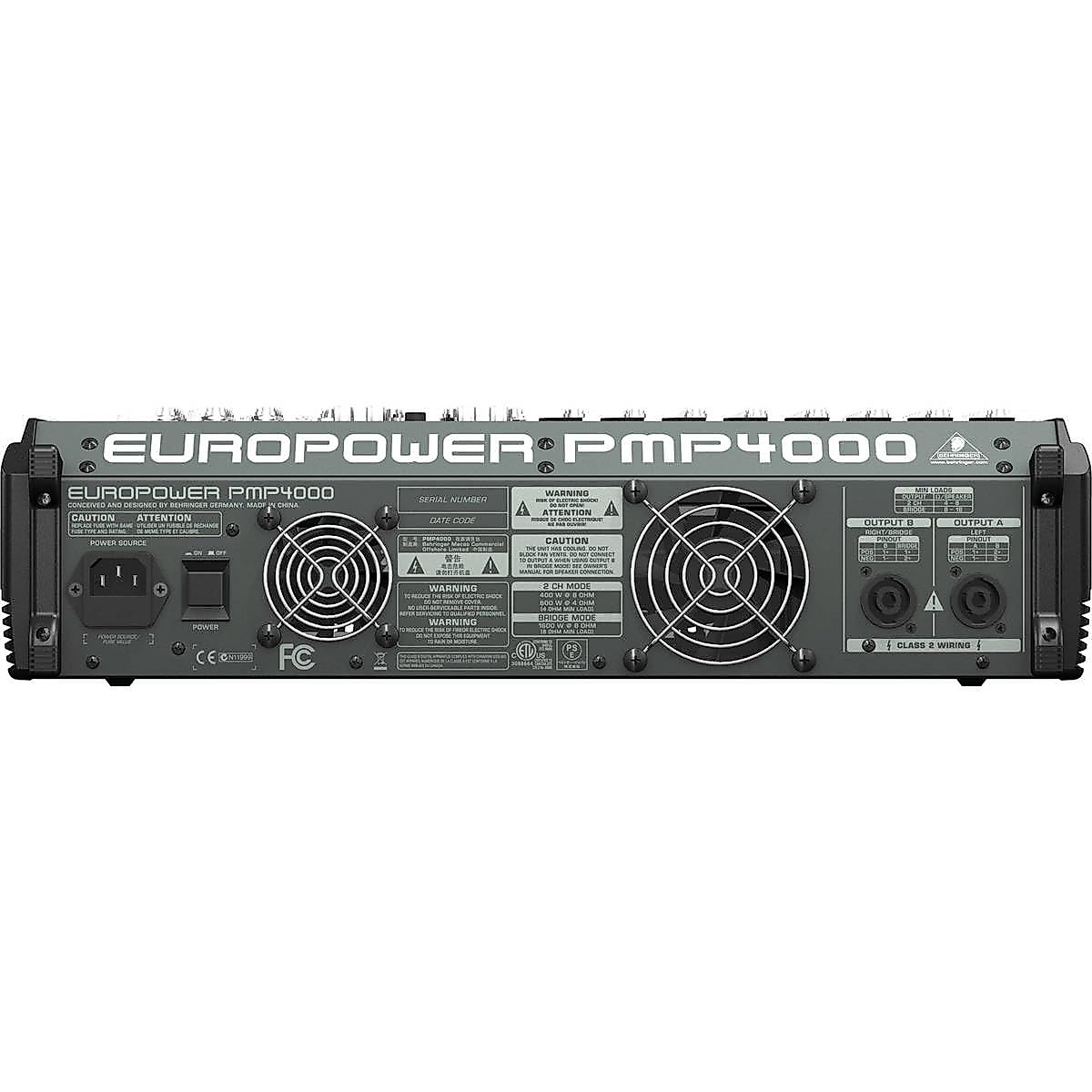 Behringer Europower PMP4000 Powered Mixer - 16 Channels, 1600 Watts with Multi-FX Processor and FBQ Feedback Detection System