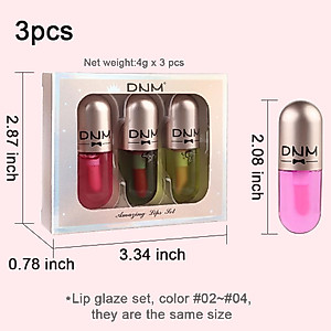 evpct 2Pcs Fruit Hydrating Glaze Lip Glow Oil Gloss Set Natural Pink Moisturizing Plumping Plumper Shiny Shimmer Vegan Tinted Butter Lip Lio Tint Gloss Oil Stain Korean Lip Oul Pil Lipoil Ool Oli Okl