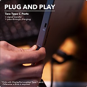 New Mobile Pixels 2023 Duex Max Portable Monitor, 14.1" FHD 1080P IPS Ultra Slim Laptop Screen Extender, USB A/USB C Plug and Play Auto Rotated, Windows/Mac/Android/Switch Compatible (Gunmetal Grey)