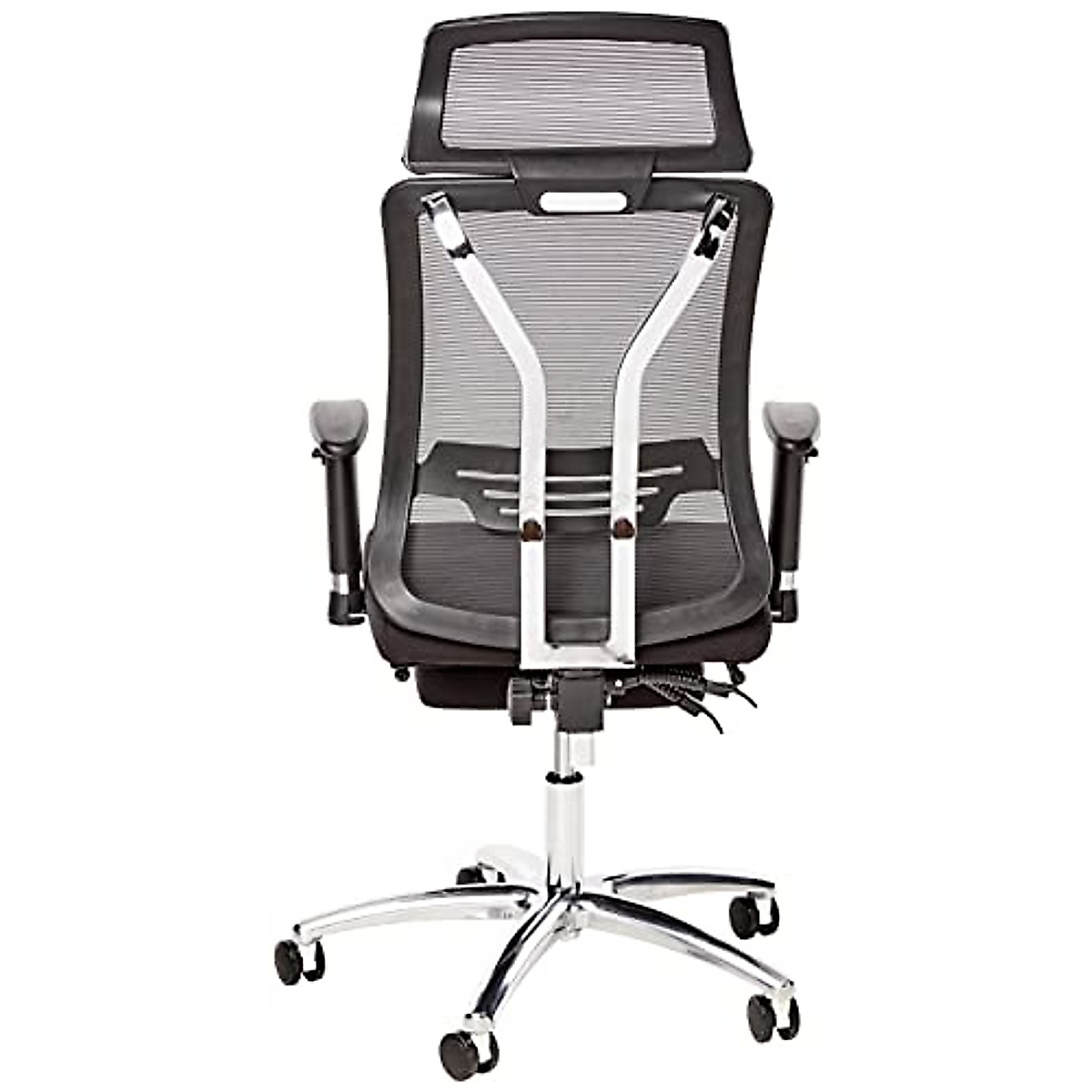 CangLong Ergonomic High Back Office Reclining Computer, Large Gaming Desk Chair with Headrest Adjustable Footrest and Lumber Support, Black