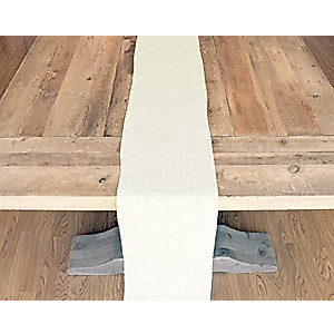 CleverDelights 9" Ivory Burlap Roll - Finished Edges - 5 Yards - Jute Burlap Fabric