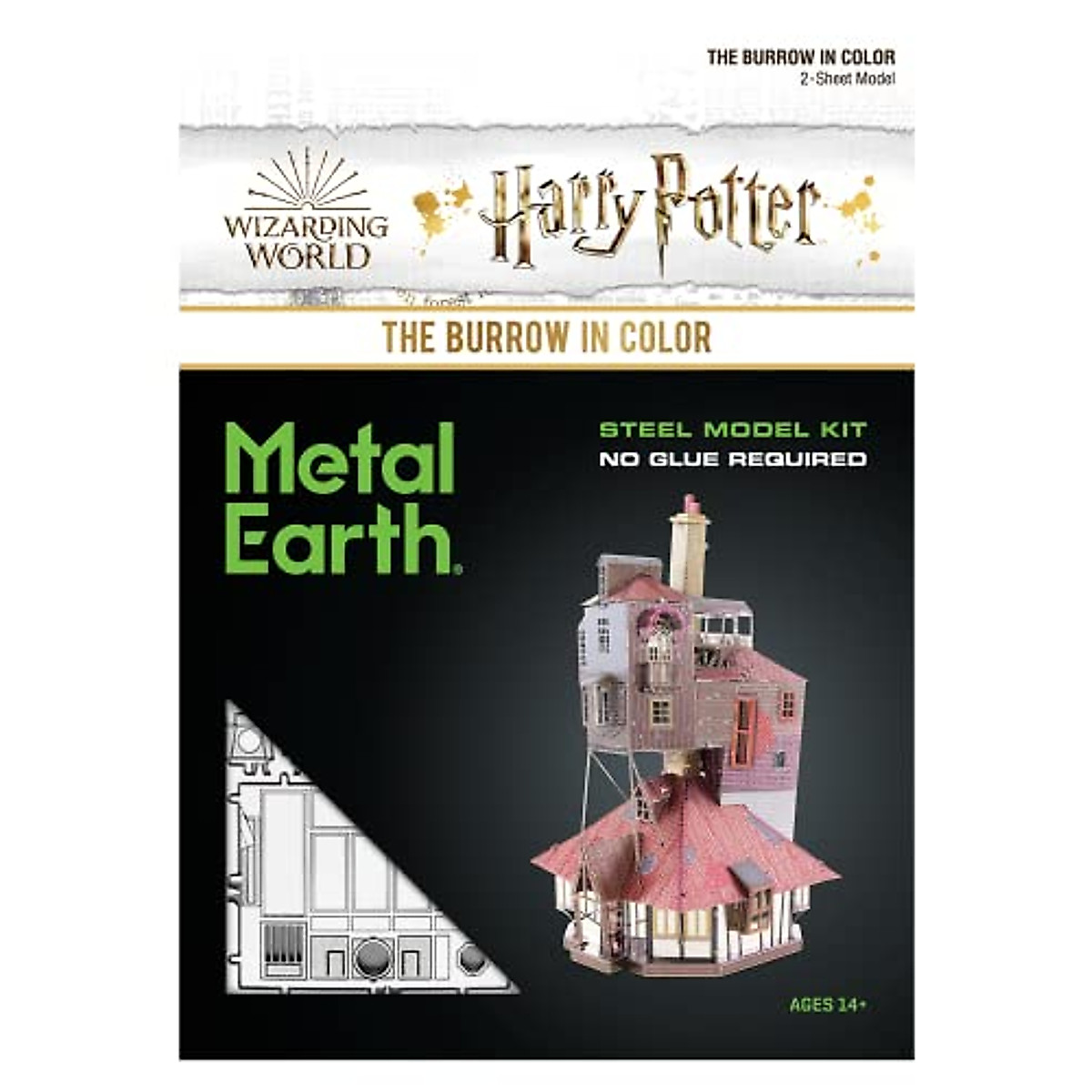 Metal Earth Harry Potter Burrow in Color 3D Metal Model Kit Fascinations