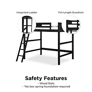 DHP Denver Full Size Loft, White bed