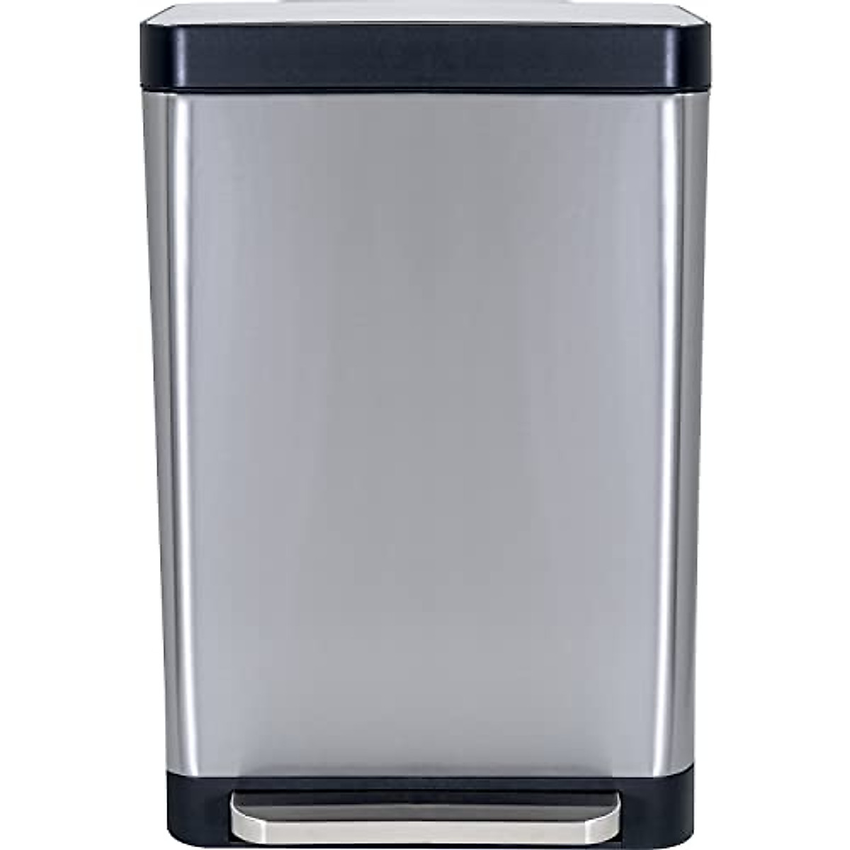 Hefty 13.8 Gallon Stainless Steel Trash Can – StepOn Matte Metal Kitchen Garbage Bin, 13.8 gal / 52.23 L