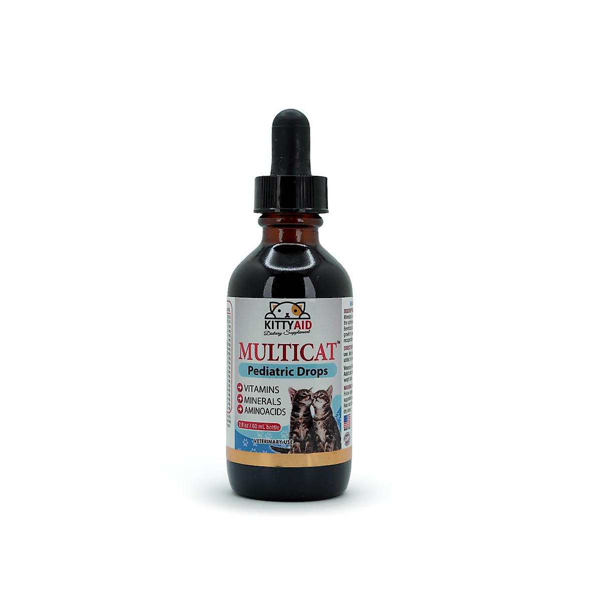 Multivitamin Cats Dietary Suplement by Interfarma | Heart, Digestion, Skin, Coat, & Joint Support Supplement for Cats | with Vitamins, Minerals, Aminoacids, Biotin, & Folic Acid | MULTICAT