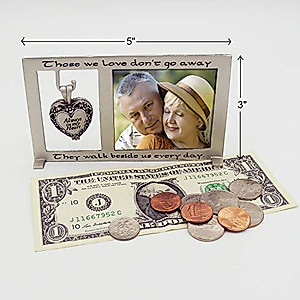 Those We Love Memorial Photo Frame with Vial for Ashes or a Keepsake, Funeral or Sympathy Gift for Loss of Loved One, For 2.5-inch by 2.25-inch photo, by Abbey & CA Gift