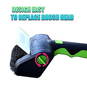 Motorized Grill Brush PURAMI Safe Grilling Rescue Gift No Shedding Bristles, 360° Rotating Cleaner Brush, Heavy Duty BBQ Accessories for Porcelain/Weber Gas/Traeger/Charcoal Grilling Grates