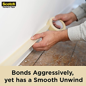 Scotch Contractor Grade Masking Tape, 0.94 inches by 60.1 yards (2,163 yards total), 2020, 36 Rolls