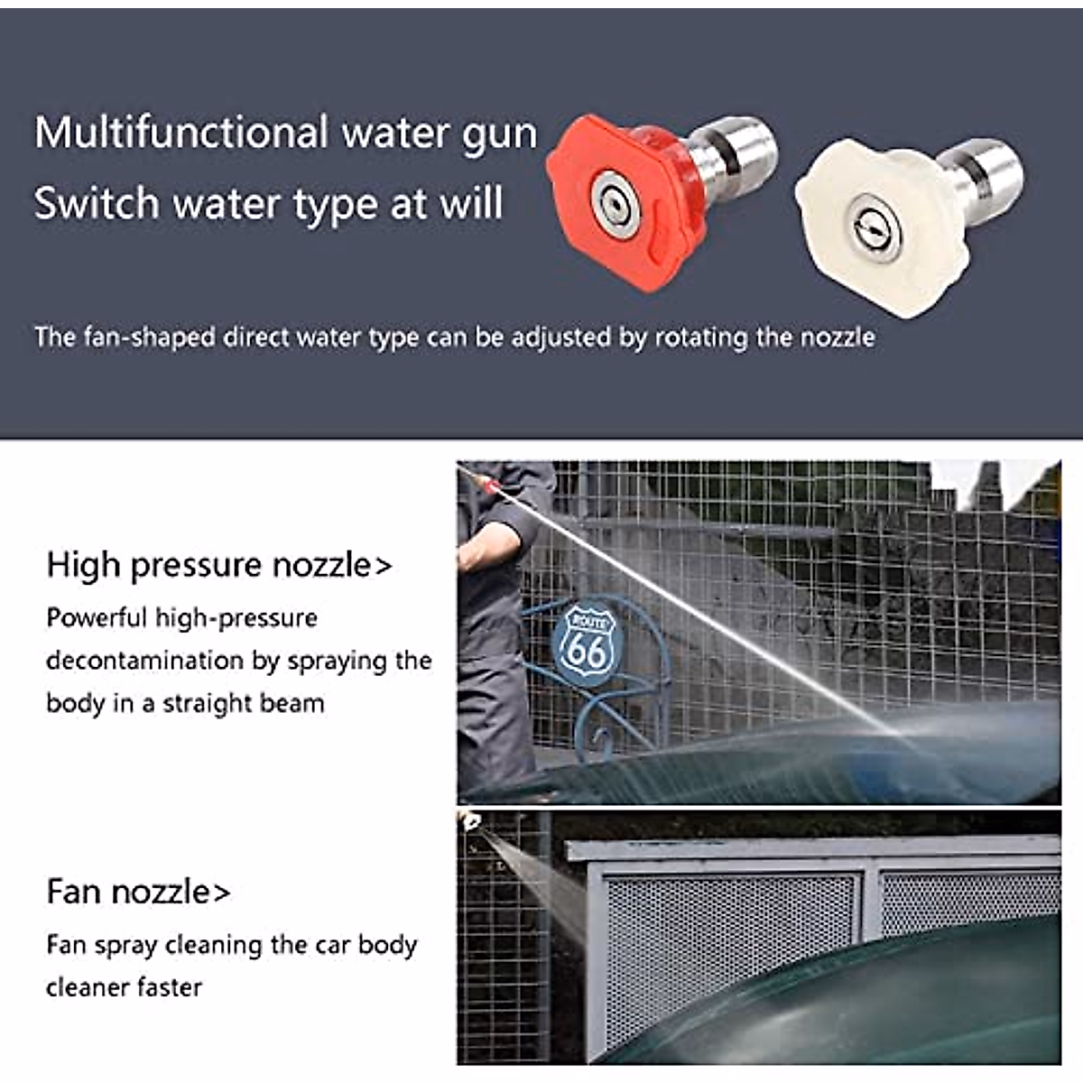 21V Cordless Soft Wash System with Accessories Portable Electric Power Cleaner for Cars Gardens Terraces Windows Cleaning Works