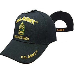 Flakita's Novelties Oficially Licensed US ARMY MSG RETIRED BALL CAP HAT