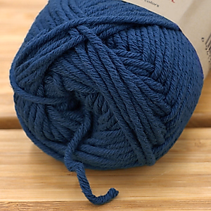 JubileeYarn Dainty Light Yarn - Worsted Weight Cotton - 100g/Skein - 4029 Navy - 2 Skeins