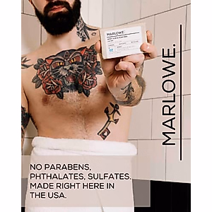 MARLOWE. No. 102 Men's Body Scrub Soap 7 oz (3 Bars) | Best Exfoliating Bar for Men | Made with Natural Ingredients | Amazing Scent | New Packaging - Same Great Formula