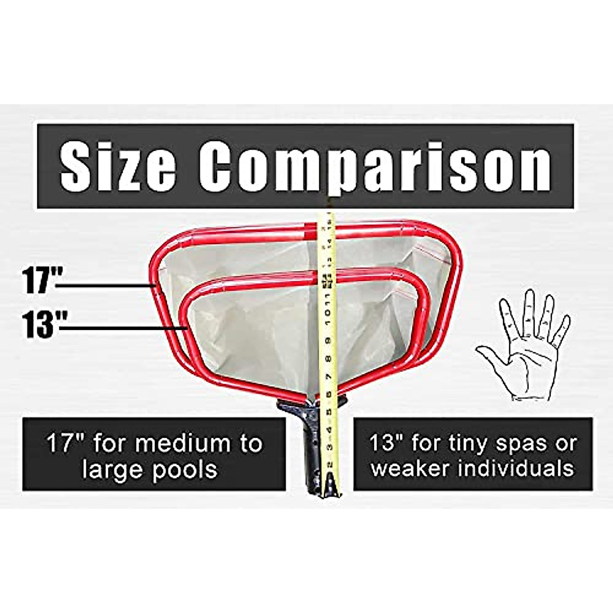 Pool Skimmer Net Rake, Ultra Fine Mesh, Unlimited Free Replacement by ProTuff - 3X Faster Heavy Duty 250 Micron Nylon for Cleaning Silt, Sand, Pollen & Swimming Pool Skimming - 60 Mesh - 18"
