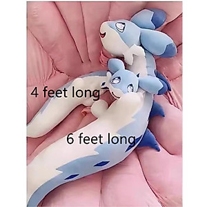 HuaHuoAye Chillet Plush Toy Doll Throw Pillow Giant Soft Cute Fluffy Suitable for Gifts (5 Feet Long), Large, Blue