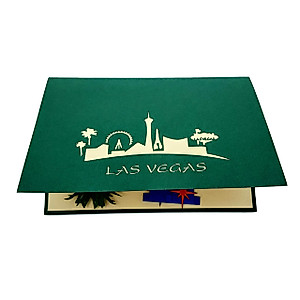 iGifts And Cards Las Vegas 3D Pop Up Greeting Card - Lady Luck, Gambling, Money, Fun, Iconic, Half-Fold, Special Occasion, Thank You, Mother's & Father's Day, Just Because, Happy Birthday