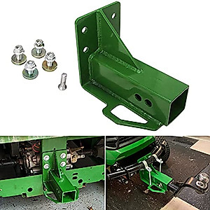 ELITEWILL Lawn Mower Garden Tractor Trailer Hitch Receiver Rear Attachment Green Compatible with John Deere Deer Gator 4x2 6x4