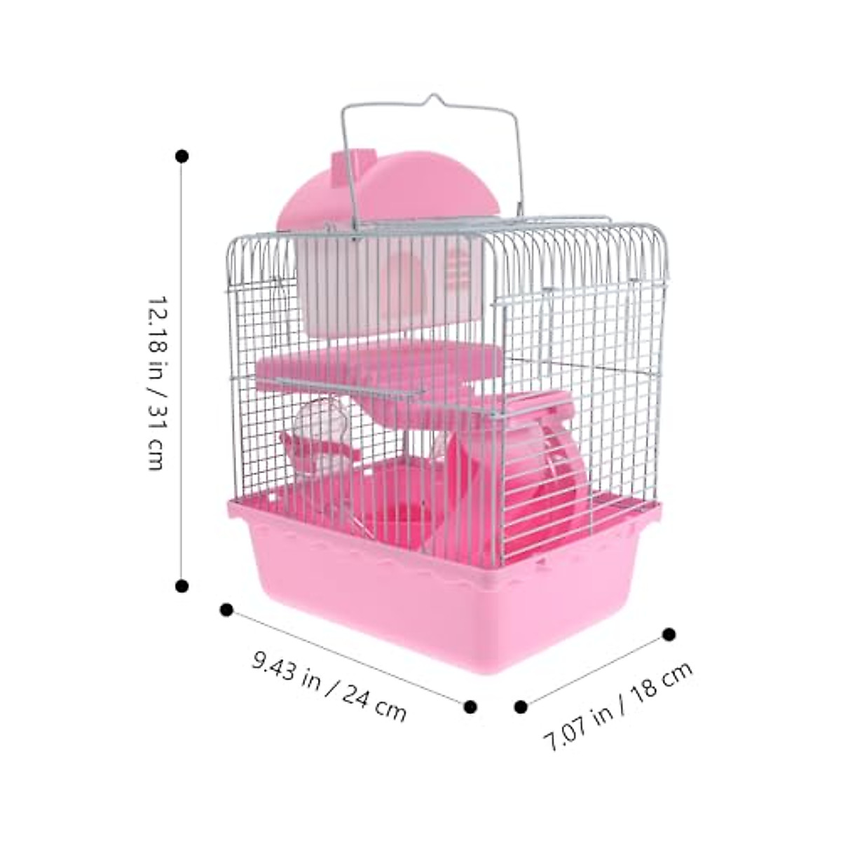 Hamster Cage, Small Castle Luxury Hamster Cage Small Animal Cage Laura Small Hamster Cage Enclosure Hamster Habitat 9.45 x 7.09 x 12.2 in & Includes All Accessories for Dwarf Hamsters, Guinea Pig