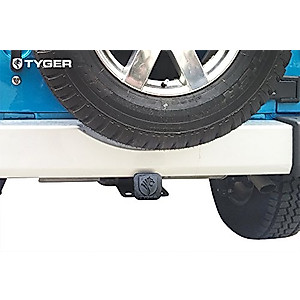 TYGER Towing Combo: 2inch Receiver Hitch & Wiring Harness & Hitch Cover Fits 2007-2018 Wrangler JK 2Dr & 4Dr (Exclude 2018 JL Models)