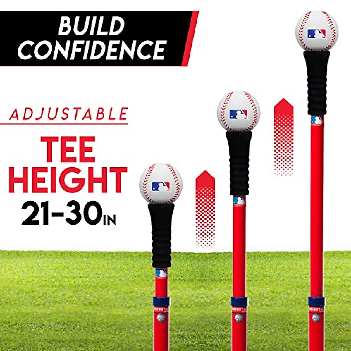 Franklin Sports MLB Adjust-A-Hit T-Ball Set Blue/Red, 5 - 18 years includes Tee, Ball, & Bat