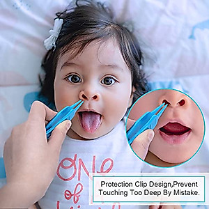 MORLIKE LIVING Baby Nose and Ear Cleaner Tool, Soft Flexible Rubber Nasal Booger Picker for Newborns and Infants, Dual Ear Wax and Snot Remover, Essential Baby Care Products