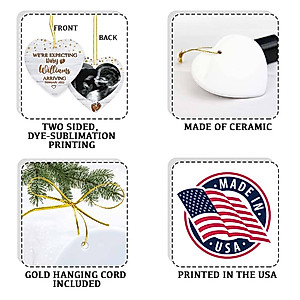 TheUnifury Custom Baby Bump Ornament - Pregnancy Ornaments for Expecting 2024 - Ultrasound Ornament - We're Expecting Ornament - Pregnancy Announcement Ornament - Pregnancy Gift