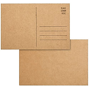 Sustainable Greetings 100 Pack Bulk Kraft Paper Blank Postcards for Mailing, Wedding, DIY Arts and Crafts, 350gsm (4 x 6 In)