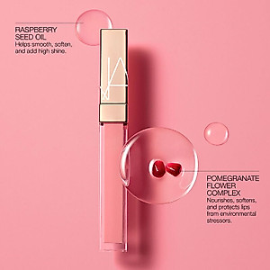 NARS Mini Afterglow Lip Shine Gloss Set: Contains 2 x 0.11 oz each - Orgasm (Sheer Peachy Pink with Golden Shimmer), Turkish Delight (pink sherbert)