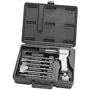 Ingersoll Rand 121-K6 Super Duty Air Hammer Kit, 121/Q Tool Plus 6 PC Chisel Set with Storage Case, Touch Trigger for Max Control, 3000 BPM & 9505 Edge Series Spring Chisel Set, 2-Piece