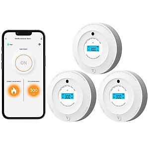 AEGISLINK Wi-Fi Combination Smoke and Carbon Monoxide Detector Compatible with TuyaSmart & Smart Life App, SC-WF240, 3 Pack