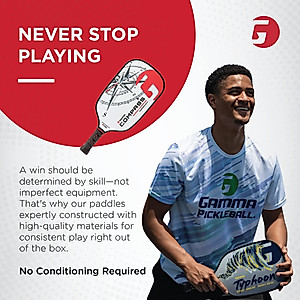 GAMMA Sports Compass NeuCore Pickleball Paddle, Graphite Power Surface and Honeycomb Grip, Elongated Compass